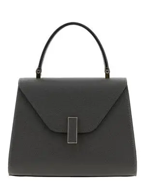 VALEXTRA Charcoal Leather Mini Iside Handbag - Grey