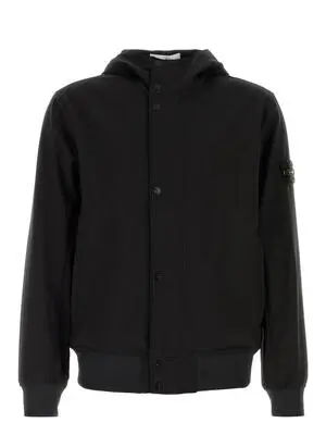 Stone Island Stretch Polyester Jacket - Black