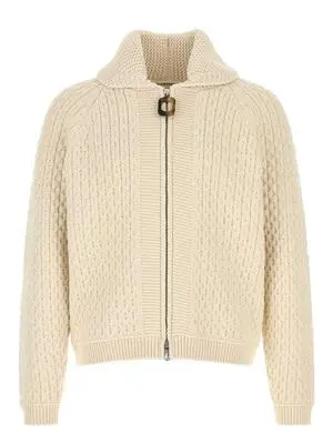 JW Anderson Ivory Cotton Blend Cardigan - White