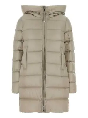 Moncler Sand Nylon Suyenne Down Jacket - Brown