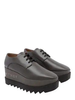 Stella McCartney Elyse Wedged Lace-up Shoes - Gray