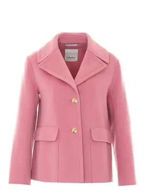 Max Mara Single-breasted Wool Jacket - Pink