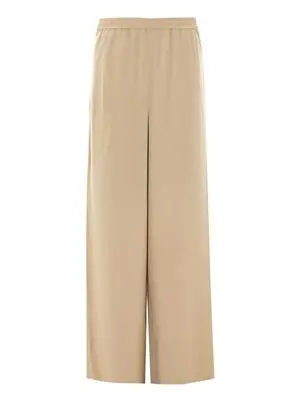Max Mara Mxmvolonta Heavy Silk Soft Pants - Cream