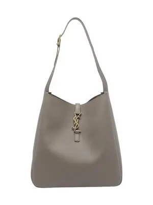 Saint Laurent Large Suede Le 5 A 7 Shoulder Bag - Gray