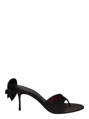 Magda Butrym Thong Sandals With Rosette Detail - Black