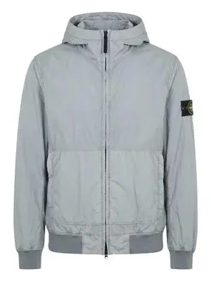 Stone Island Logo Patch Hooded Jacket - Gray