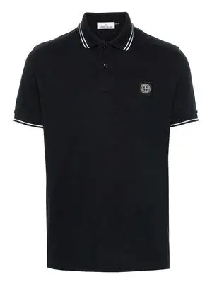 Stone Island Stone Island Men Compass Patch Polo Shirt Blue