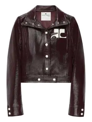 COURREGES COURREGES Re-Edition Vinyl Cropped Jacket Red