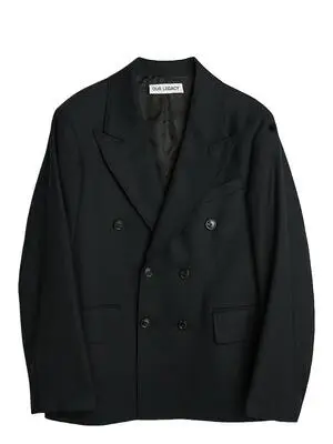Our Legacy Tailored Fit Double Breasted Blazer - Black