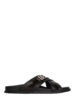 Dolce & Gabbana Animal-print Sandals - Black