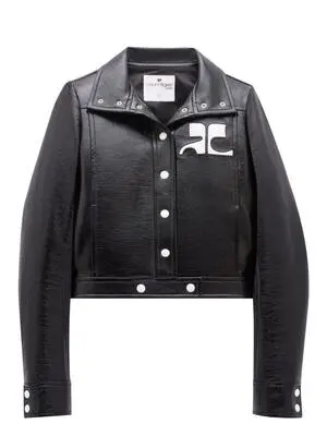 COURREGES Iconic Vinyl Jacket - Black