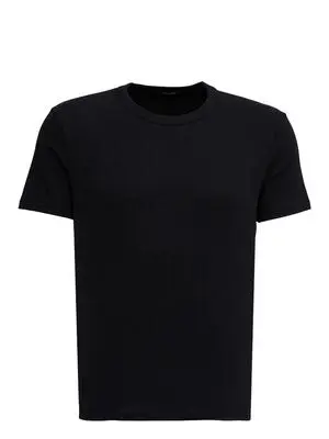 TOM FORD Tom Ford Men Black Crewneck T-Shirt In Cotton Man
