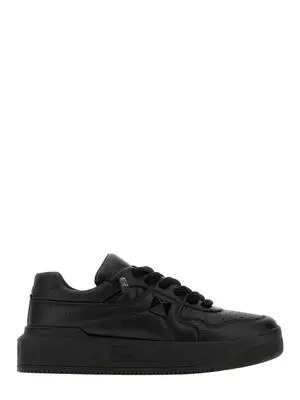 Valentino Garavani Nappa Leather One Stud Xl Sneakers - Black