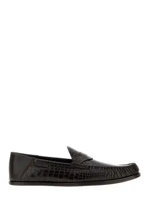 TOM FORD Dark Leather Loafers - Brown