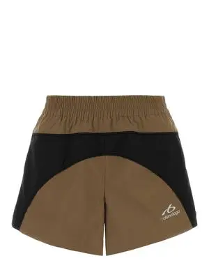 Balenciaga Biscuit Tech Fabric Shorts - Brown