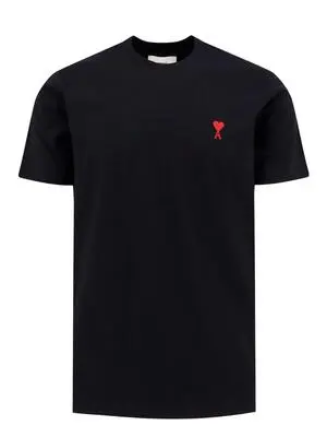 AMI Paris Biologic Cotton Tshirt - Black