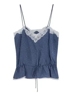 Chloé Printed Silk Top - Blue