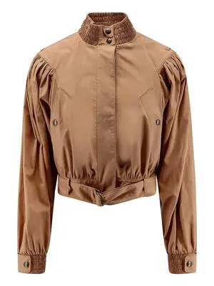 Chloé Cotton Jacket With Belt - Pink