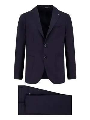 Tagliatore Virgin Wool And Silk - Blue