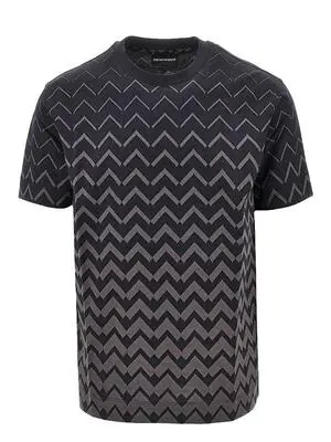 Emporio Armani Jacquard Jerey T-hirt - Blue