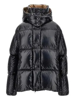 Moncler Parana Down Jacket With Detachable Hood - Black