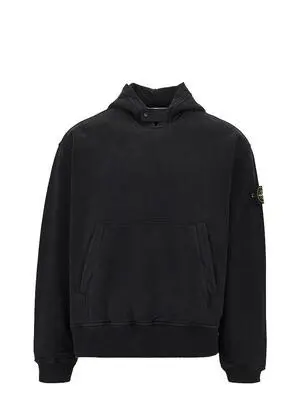 Stone Island Stone Island Cotton French Terry Hoodie Black