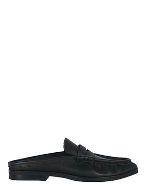 Simkhai Dean Pebble Leather Loafer Mule - Black