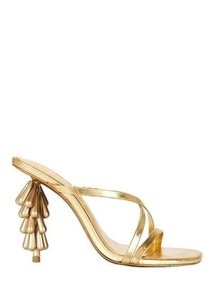 Cult Gaia Sage Sandal In Metallic Gold - Brass