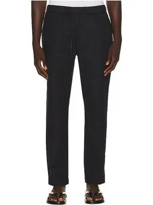 Frescobol Carioca Oscar Linen Chino Pant - Black