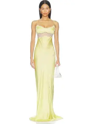 ASTA RESORT Asta Resort Arlette Hand Beaded Dress In Green.
