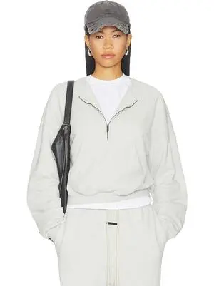 Fear Of God Relaxed Half Zip Sweater - Washed Overcast