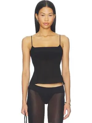 ST. AGNI Stretch Silk Cami - Black