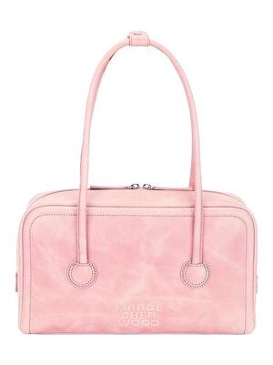 MARGESHERWOOD Soft Boston Small Bag In Pink - Tea Rose Pull Up