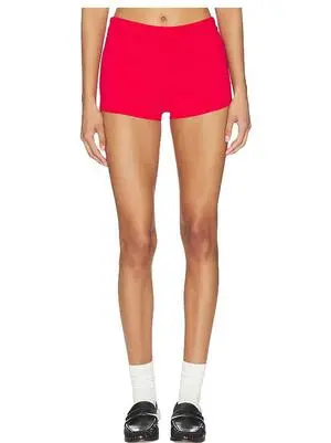 Superdown Superdown Jayella Knit Short In Red. Red