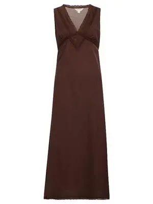 LUCKY BRAND Lace Trim Midi Dress
