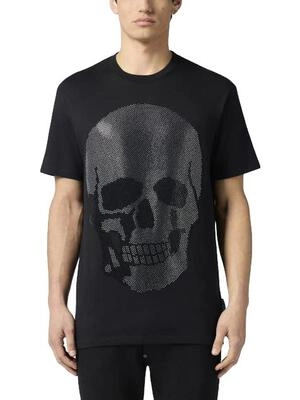 Philipp Plein Round Neck T-shirt Skull Stones - Black