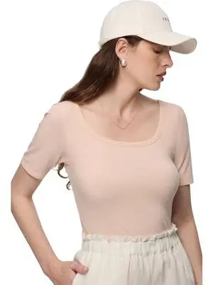 JUANA Classics Squareneck T-shirt - Peach