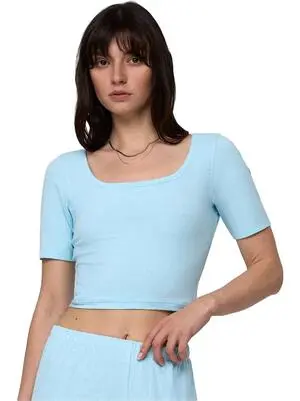 JUANA JUANA Classics Squareneck T-Shirt Sky Blue