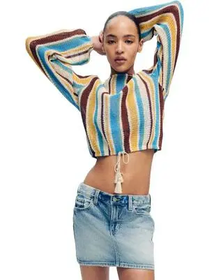 H&m Mini Skirt - Denim Blue