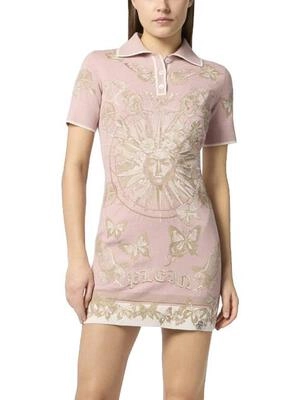 Philipp Plein Mini Dress Butterfly Tattoo - Rose/pink