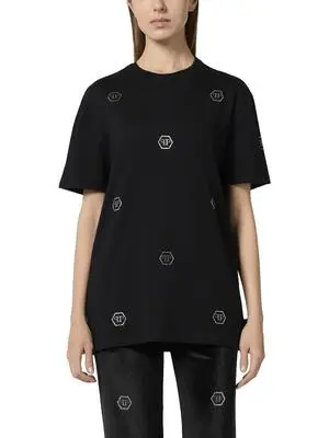 Philipp Plein Crystal Monogram T-shirt - Black