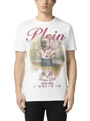 Philipp Plein Round Neck T-shirt New York Tennis - Offwhite