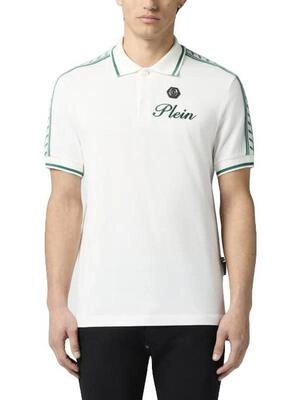 Philipp Plein Piquet Polo T-shirt Plein Tennis - Offwhite