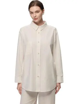 JUANA Lyricist Natural Oversized Shirt - White