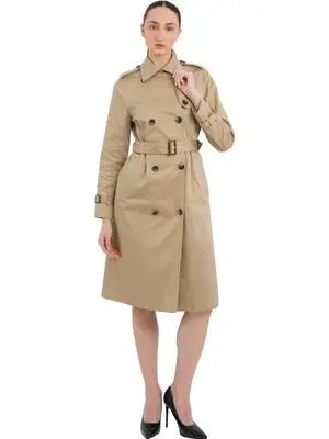 OROLAY Long Classic Trench Coat - Khaki
