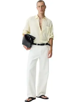 H&M Relaxed-Fit Cotton Twill Pants