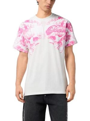 Philipp Plein Round Neck T-shirt Ceramic Skulls - White