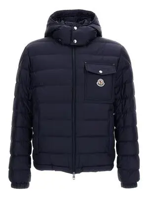 Moncler Verith Short Down Jacket With Hood - Blue