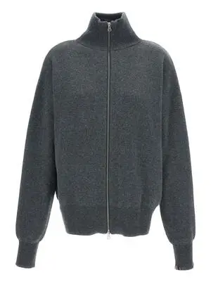 Extreme Cashmere Extreme Cashmere N.319 Sporty Cardigan With Zip Grigio