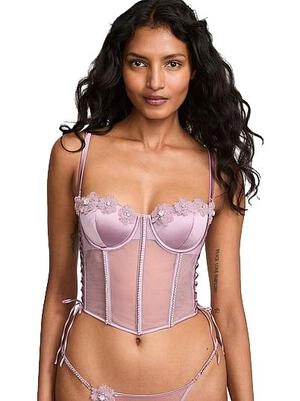 Victoria's Secret Atelier Ethereal Embellished Corset Top - Pink